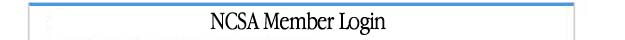 NCSA Member Login